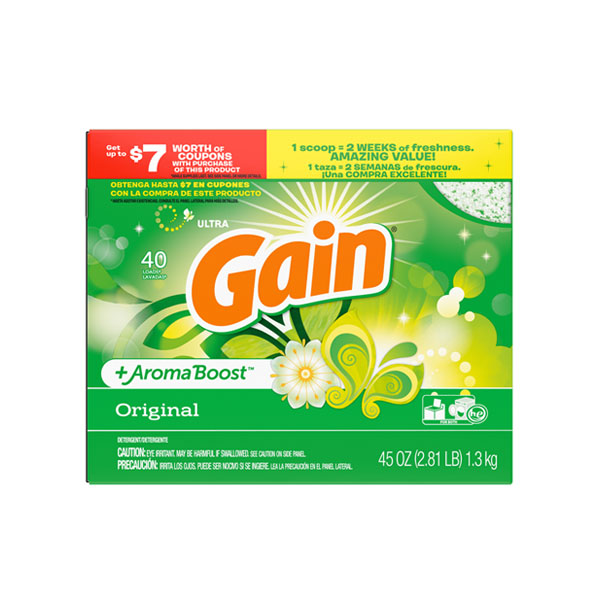 Gain Ultra HE Powder Detergent Original (45 oz) – Lil General’s