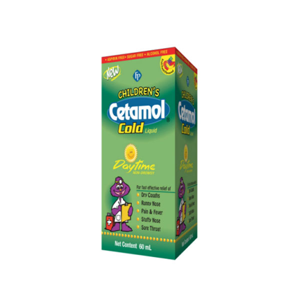 Cetamol Children Cold Daytime Liquid (120 ml) – Lil General’s