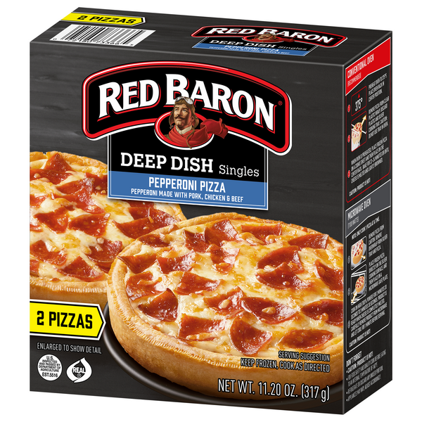 Red Baron Deep Dish Pepperoni Pizza 2ct (11.2oz) – Lil General’s